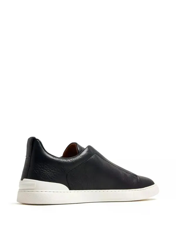Zegna Triple Stitch Low-top Sneakers - Black