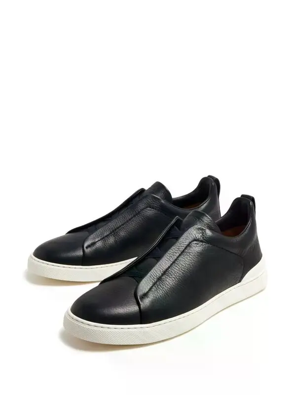 Zegna Triple Stitch Low-top Sneakers - Black