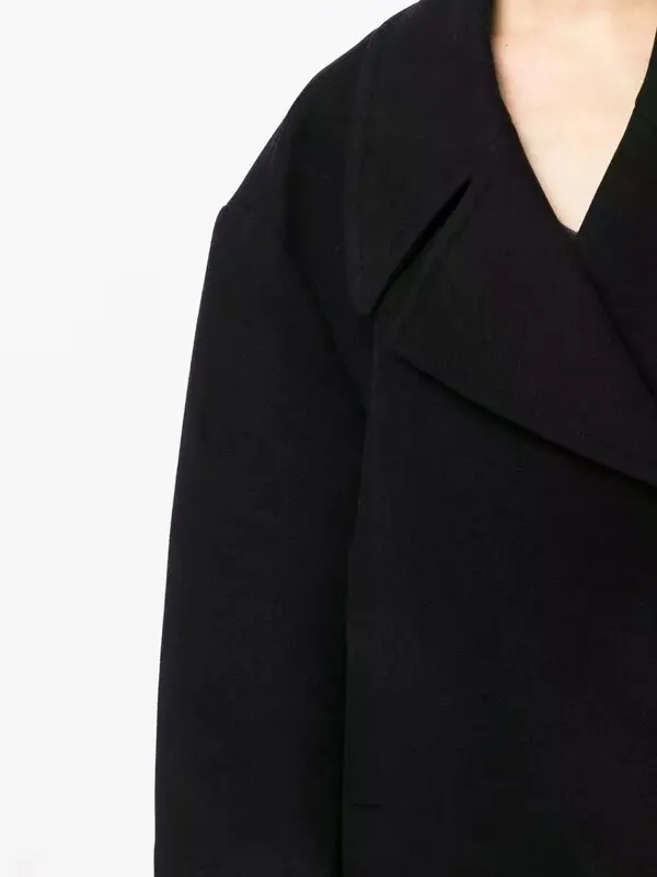 Goen.j Double-breasted Cropped Jacket - Black