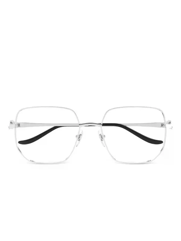 Cartier Logo-engraved Glasses - Silver
