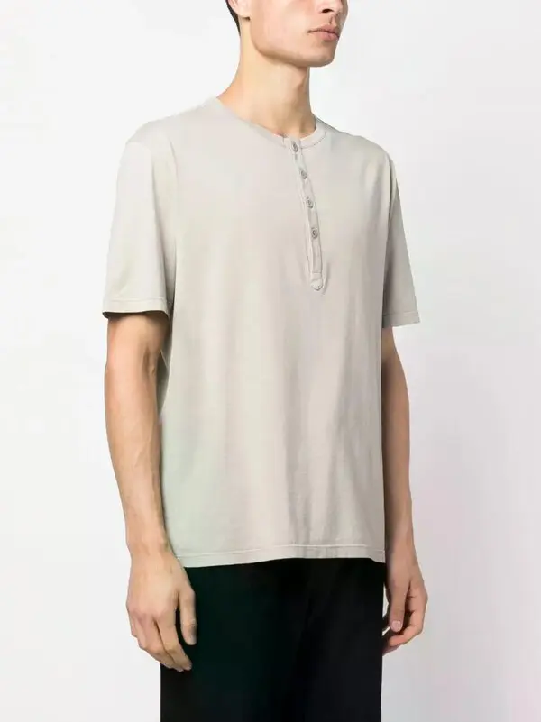 TEN C Cotton Henley T-shirt