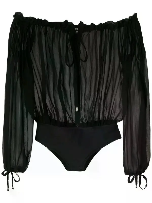 AMIR SLAMA Off-shoulder Ruched Body