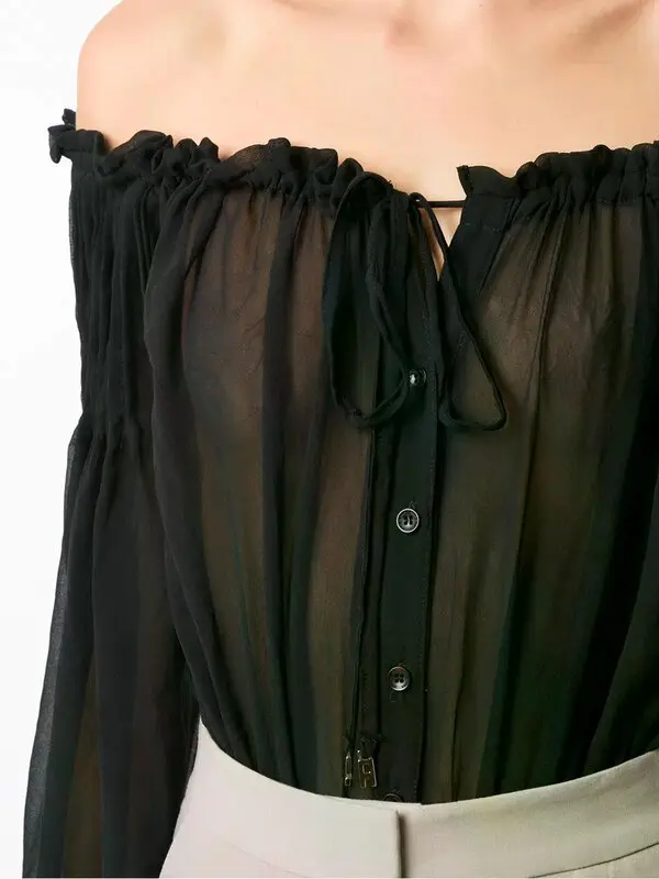 AMIR SLAMA Off-shoulder Ruched Body