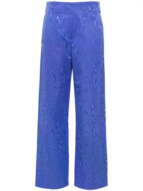 FORTE_FORTE Moiré Straight-leg Tailored Trousers