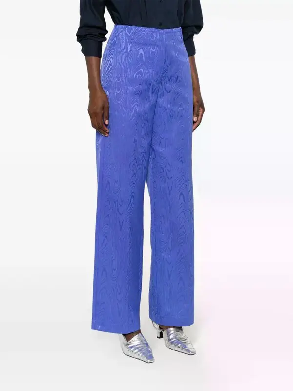 FORTE_FORTE Moiré Straight-leg Tailored Trousers