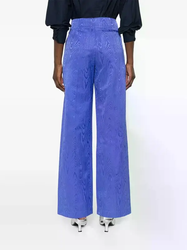 FORTE_FORTE Moiré Straight-leg Tailored Trousers