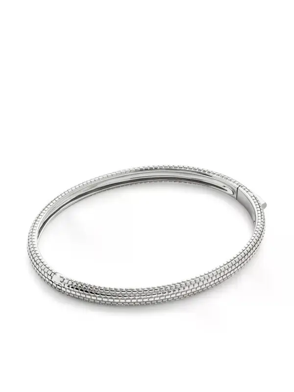 Monica Vinader Heirloom Bangle Bracelet In Polished Recycled - Silver