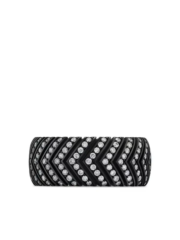 David Yurman Chevron Band Ring - Black