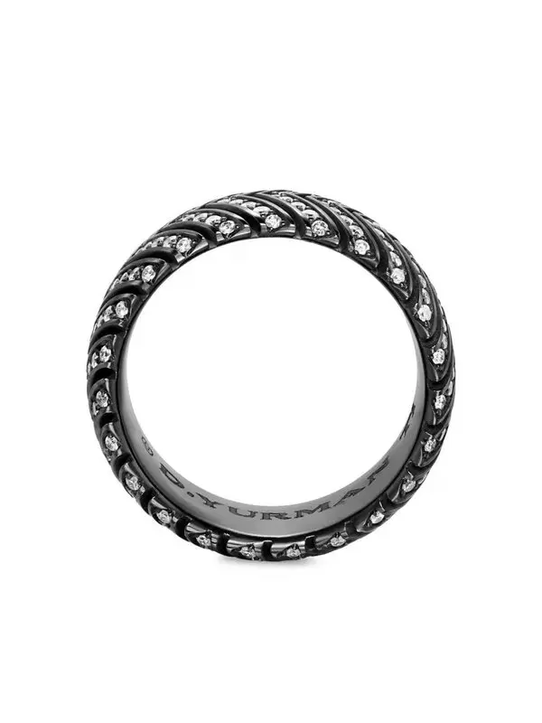 David Yurman Chevron Band Ring - Black