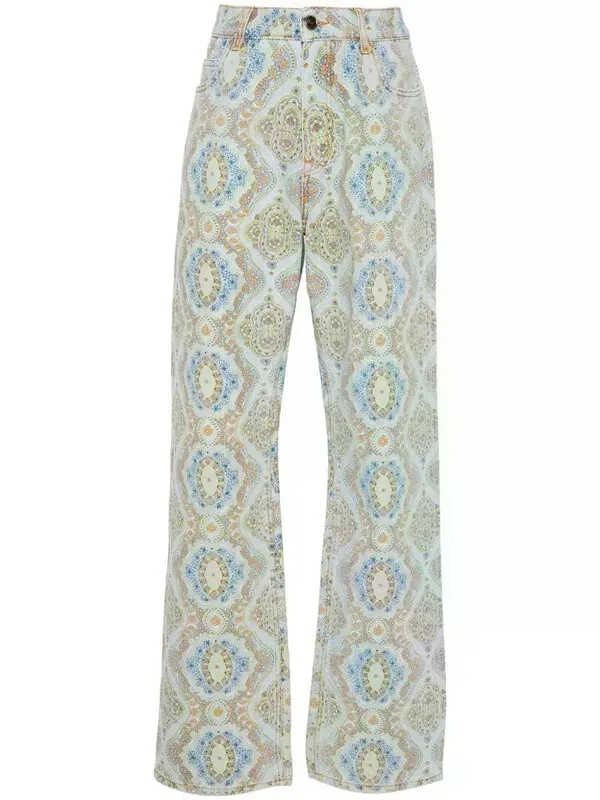 Etro Paisley-print Straight-leg Jeans