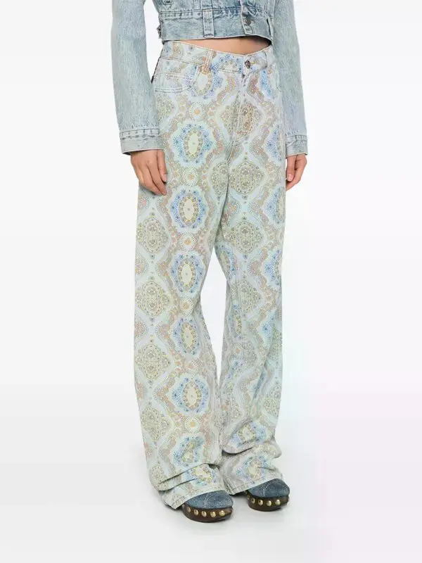 Etro Paisley-print Straight-leg Jeans