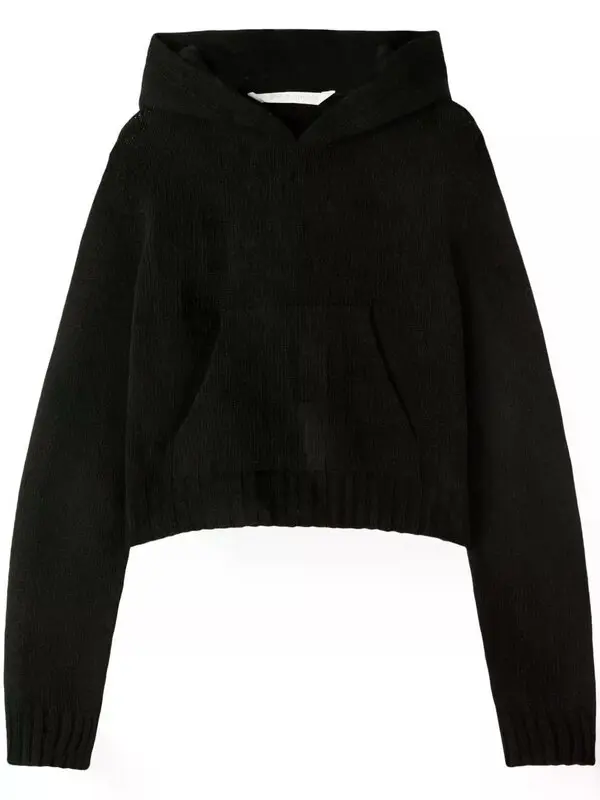 Palm Angels Curved-logo Wool-blend Hoodie