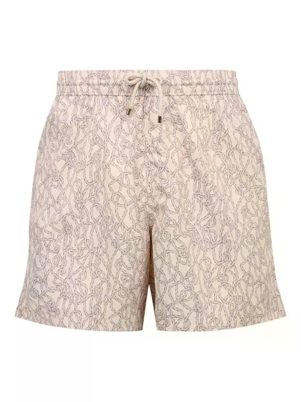 Agnona Drawstring Swim Shorts - Neutrals
