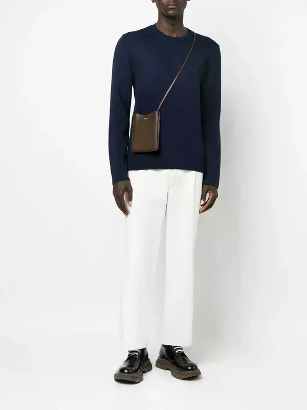 Etro Crew-neck Virgin Wool Pullover - Blue