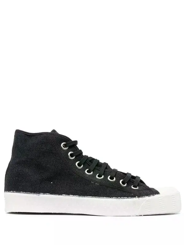 SPALWART Distressed Finish High Top Sneakers
