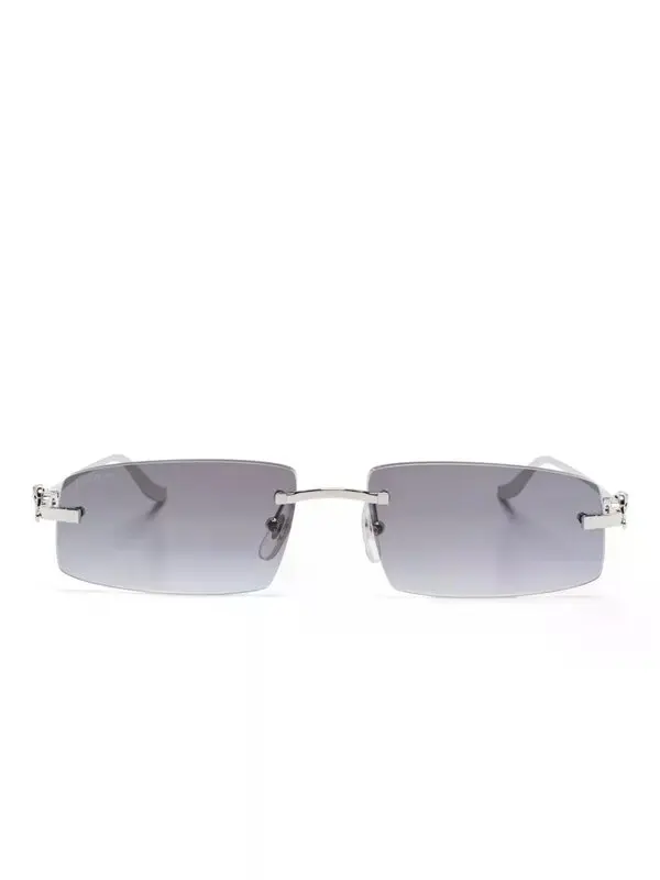 Cartier Panthère De Rimless Sunglasses - Silver