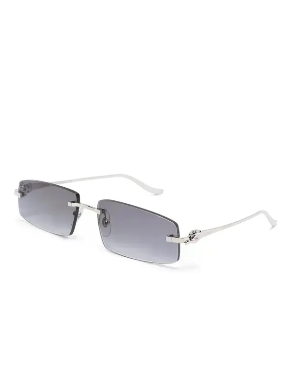 Cartier Panthère De Rimless Sunglasses - Silver