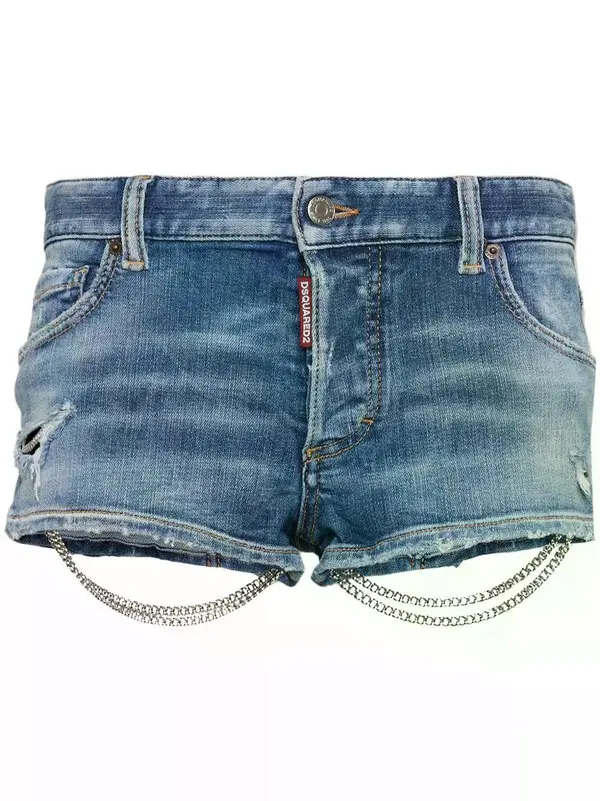 Dsquared2 Chain-detail Denim Mini Shorts