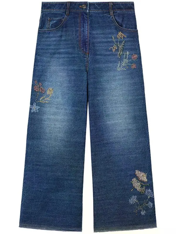 Ports 1961 Floral Fantasy Jeans - Blue