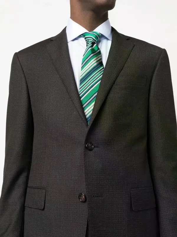 Corneliani Single-breasted Virgin Wool Suit - Brown