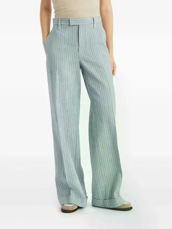 Brunello Cucinelli Pinstriped Wide-leg Trousers