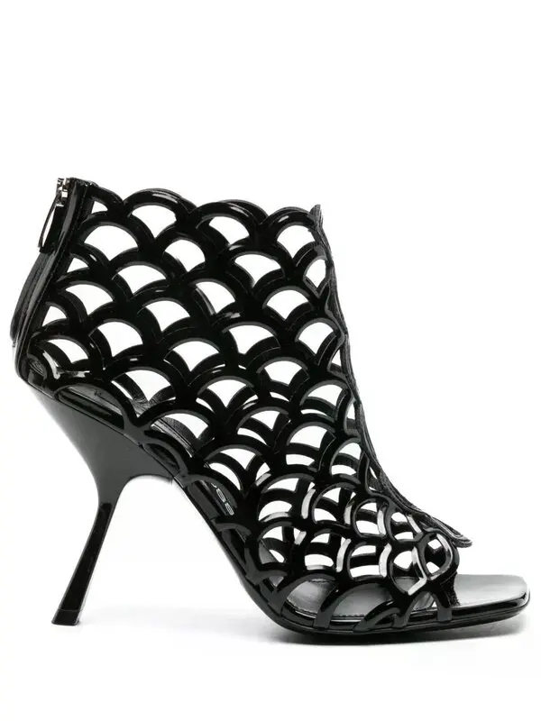 SERGIO ROSSI Sr Mermaid 90mm Patent Leather Pumps - Black
