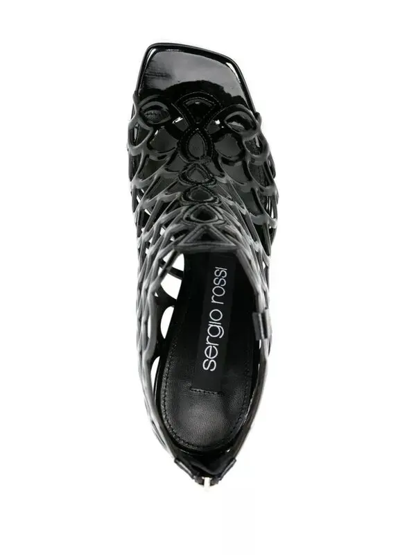 SERGIO ROSSI Sr Mermaid 90mm Patent Leather Pumps - Black