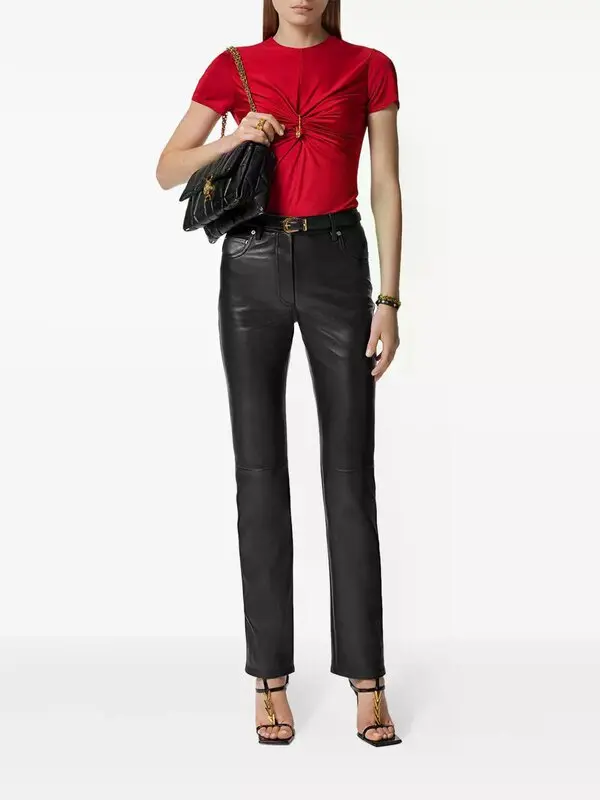 Versace Safety Pin Gathered Top