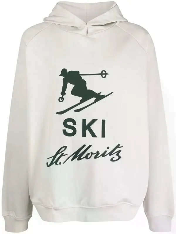 Bally Ski Graphic-print Cotton Hoodie