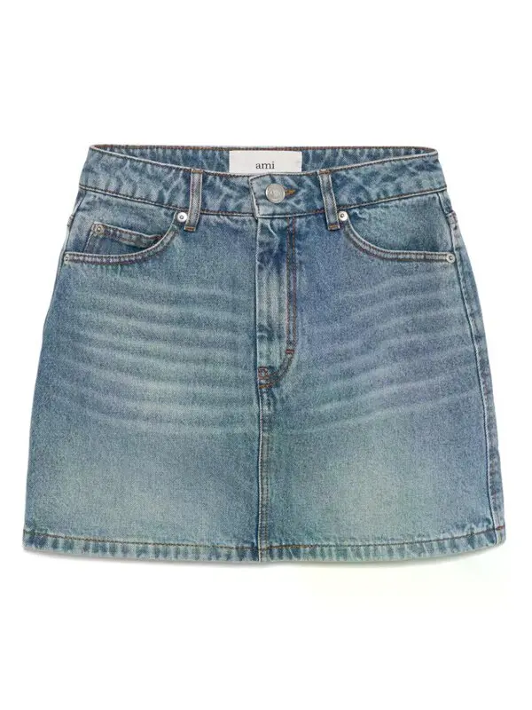 AMI Paris Denim Mini Skirt