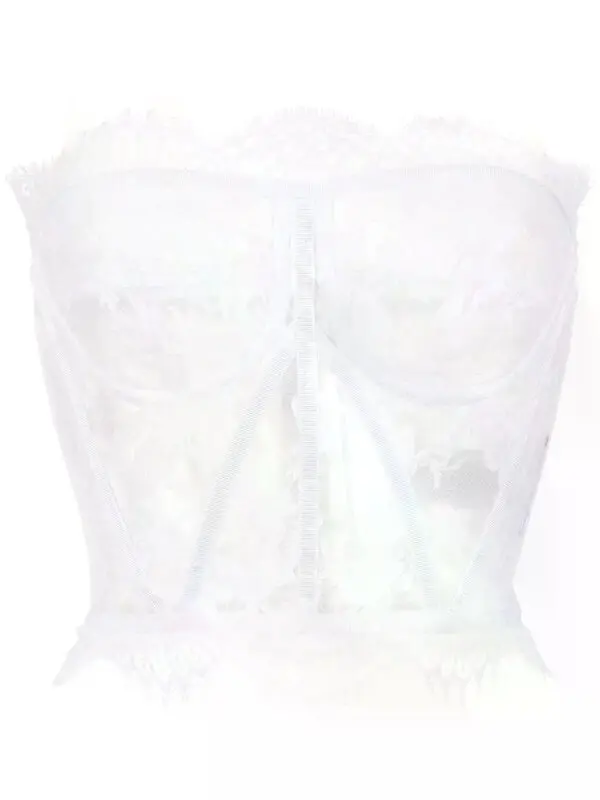 Dolce & Gabbana Lace Bustier Top - White