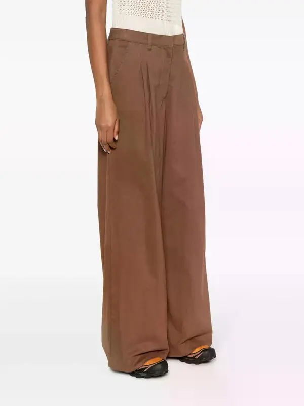 Pinko Wide-leg Cotton Trousers