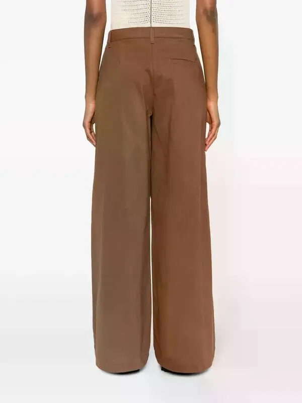 Pinko Wide-leg Cotton Trousers