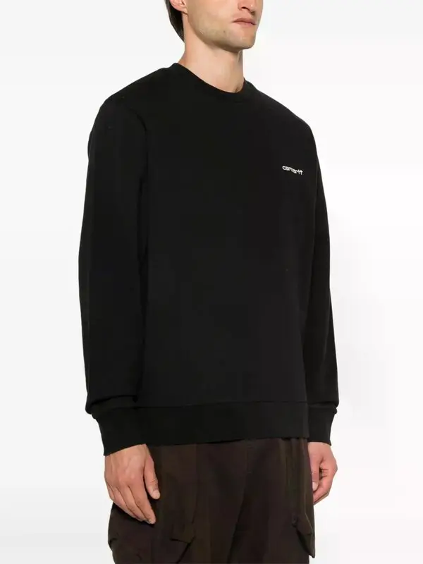 Carhartt Work In Progress Script Embroidery Sweatshirt - Black