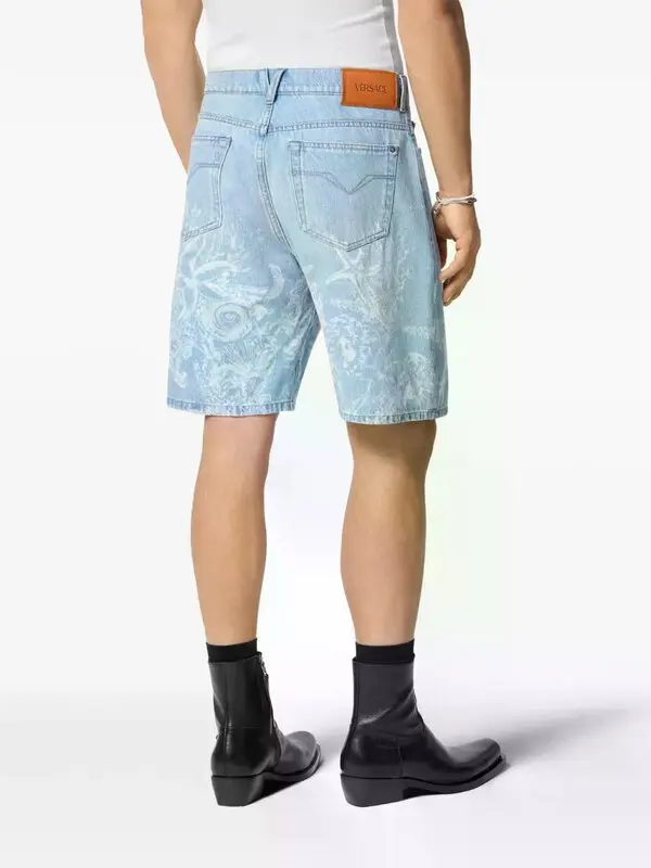 Versace Barocco Sea Denim Shorts