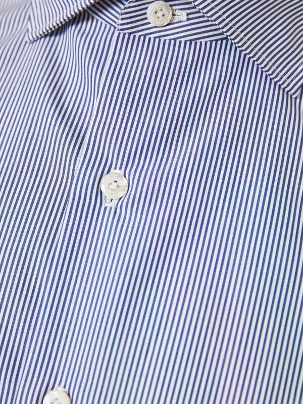 FINAMORE 1925 Spread Collar Striped Shirt