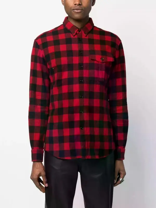 Dsquared2 Check-pattern Wool-blend Shirt