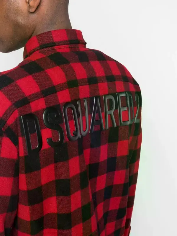 Dsquared2 Check-pattern Wool-blend Shirt