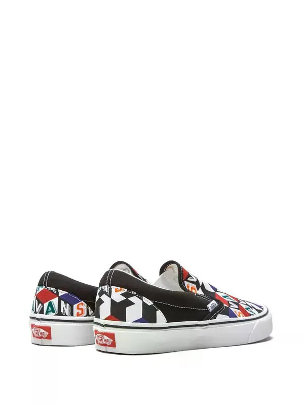 VANS Slip-on Checker Cube Sneakers - Black