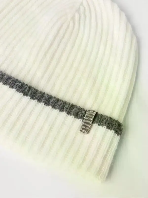 Brunello Cucinelli Ribbed Cashmere Beanie - Neutrals