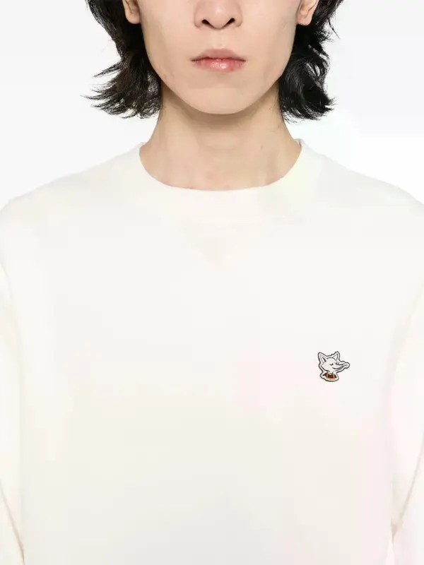 CAFÉ KITSUNÉ Barista Fox-patch Sweatshirt