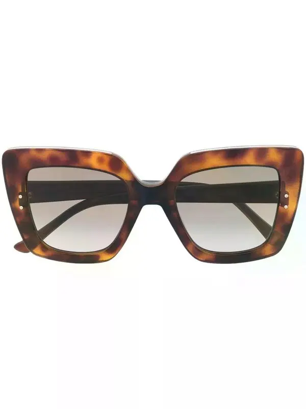 JIMMY CHOO Tortoiseshell-effect Tinted Sunglasses - Brown