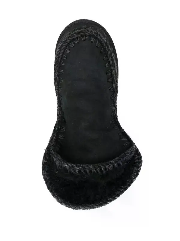 Mou Glitter Logo Ankle Boots - Black