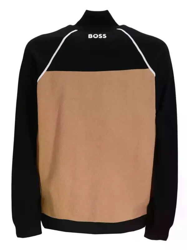 BOSS Logo-embroidered Color-block Sweater