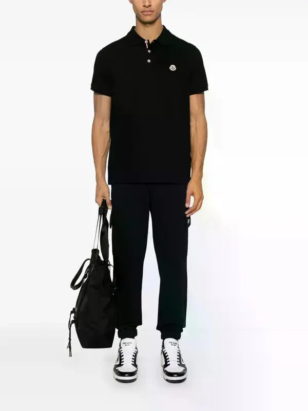 Moncler Logo-patch Cotton Polo Shirt