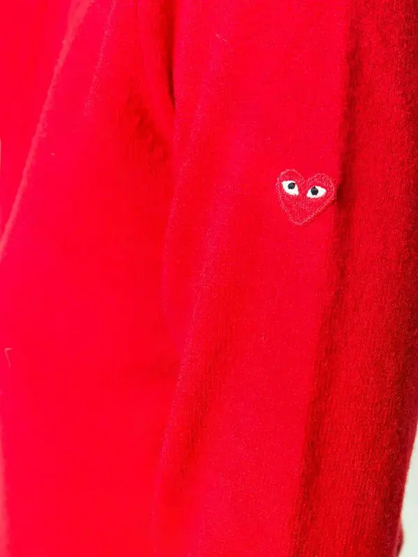 Play Comme Des Garcon Classic Knit Sweater - Red