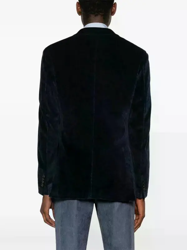 Etro Paisley-print Velvet Blazer - Blue