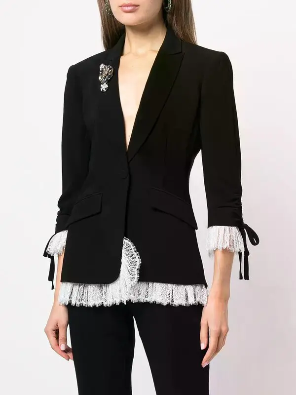 Cinq À Sept Roxie Lace-trim Blazer