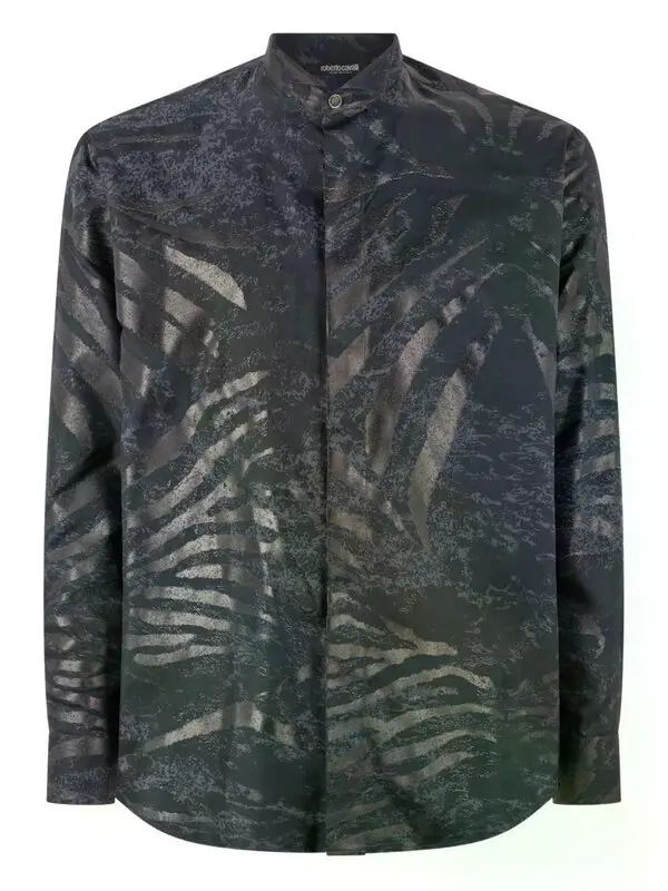 Roberto Cavalli Animal-print Silk Shirt