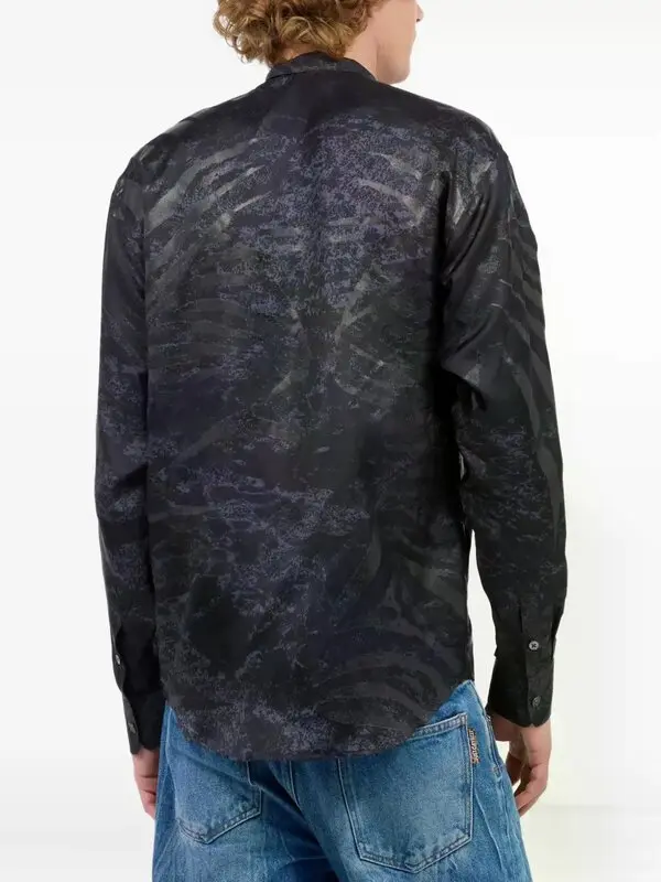 Roberto Cavalli Animal-print Silk Shirt